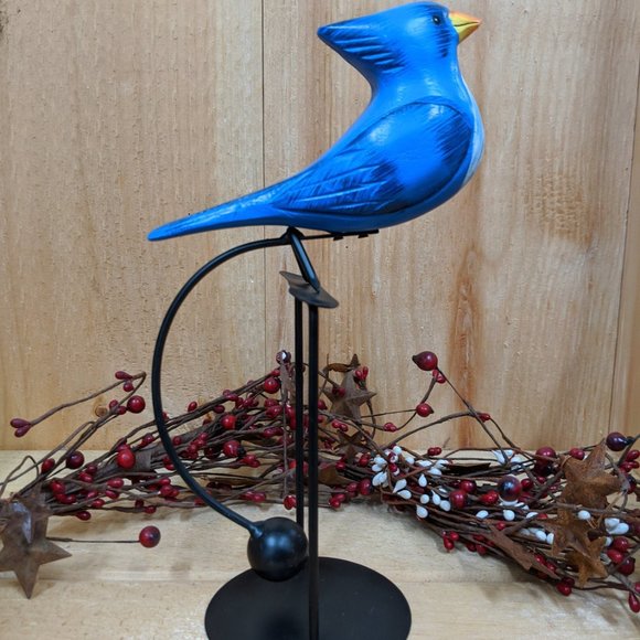 Rocking Balance | Accents | Lovely Wooden Blue Jay Tin Balance | Poshmark